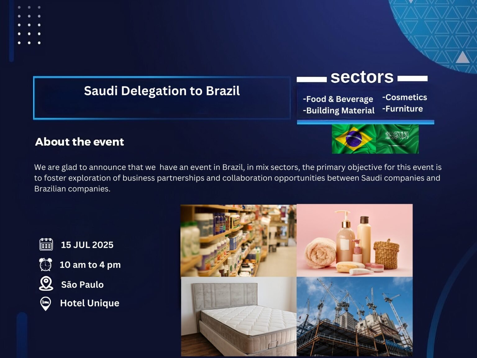 Saudi Delegation To Brazil – B2B Matchmaking